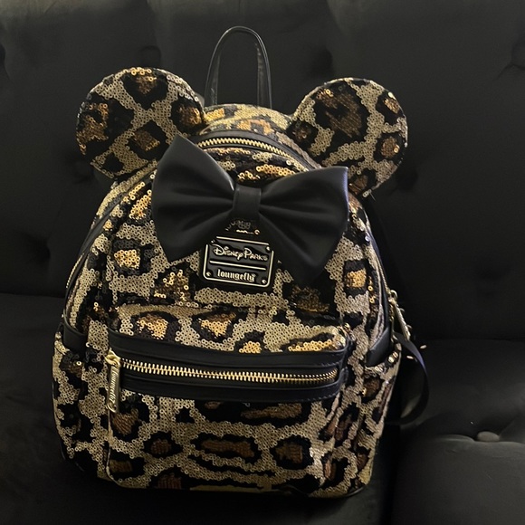 Loungefly | Bags | Loungefly Disney Parks Leopard Print Mini Backpack | Poshmark